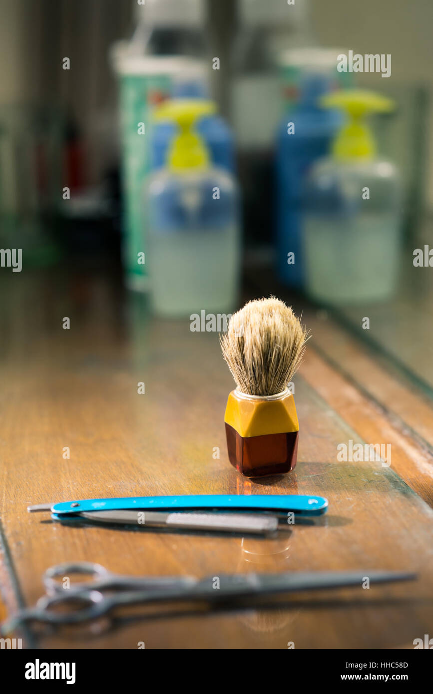 objects, brush, scissors, scissor, barber, razor, barbers, paintbrush ...