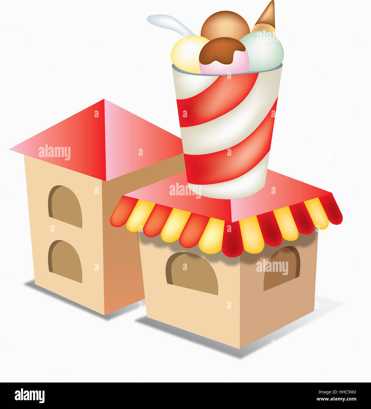 Structure of ice cream Cut Out Stock Images & Pictures - Alamy