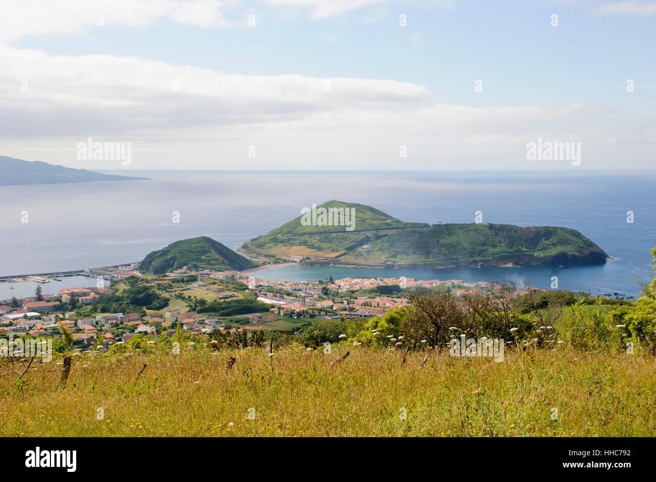 city, town, portugal, bay, island, azores, landscape, scenery ...