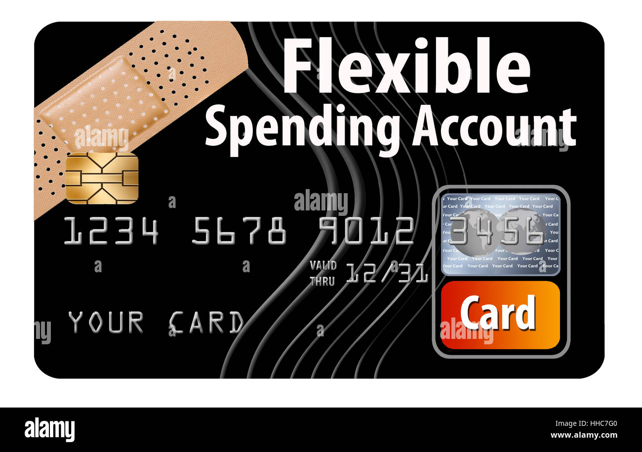 Flexible Spending Account debit card isolated on a white background ...