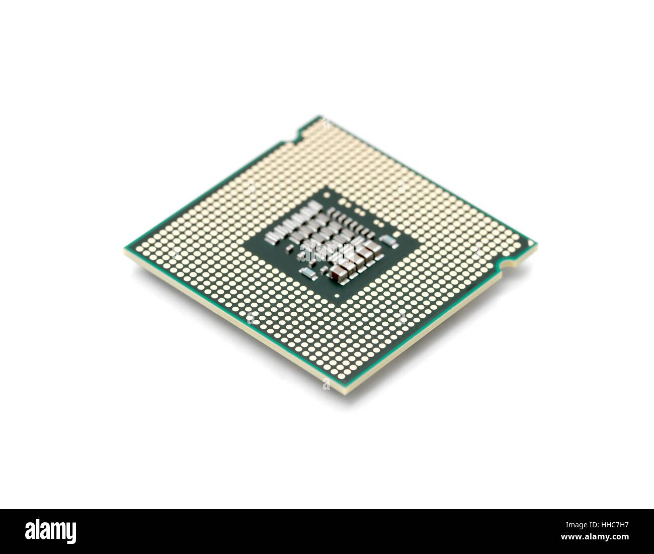 Computer processor isolated on white background, shallow focus Stock ...