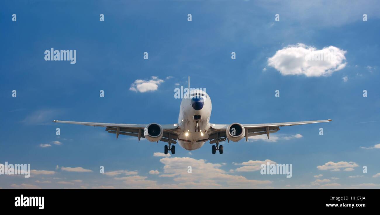 blue, clear, air, firmament, sky, aircraft, aeroplane, plane, airplane ...