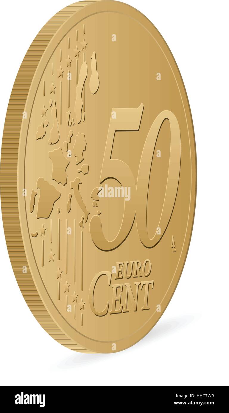 50 euro cent coin Stock Vector Images - Alamy