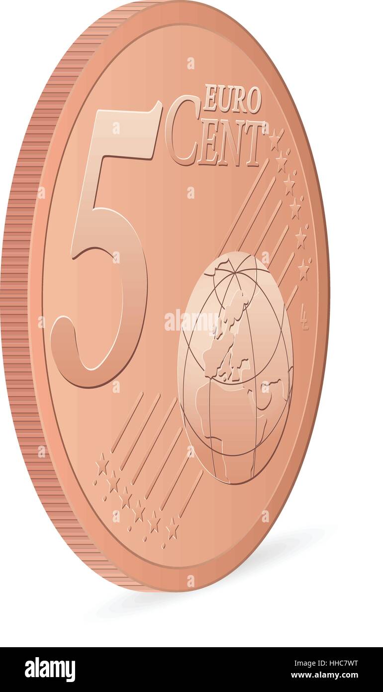 Five euro cent coin Stock Vector Images - Alamy