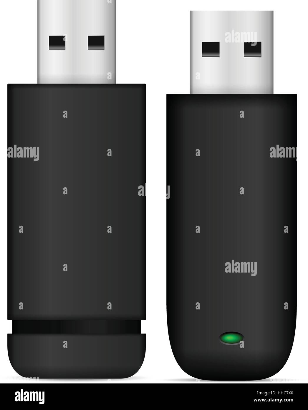 USB flash drive set on a white background Stock Vector Image & Art - Alamy