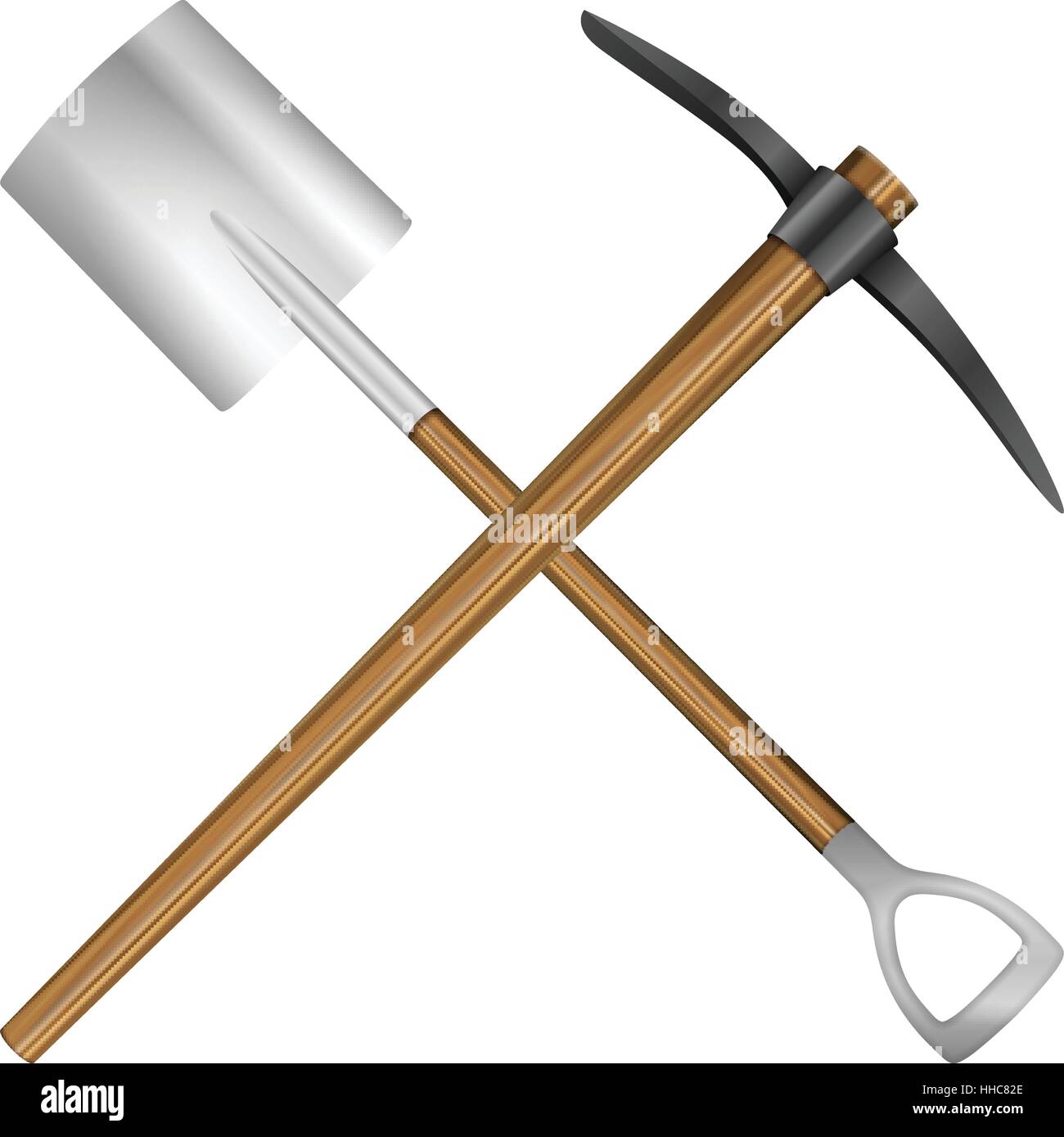 Mattock garden Stock Vector Images - Alamy