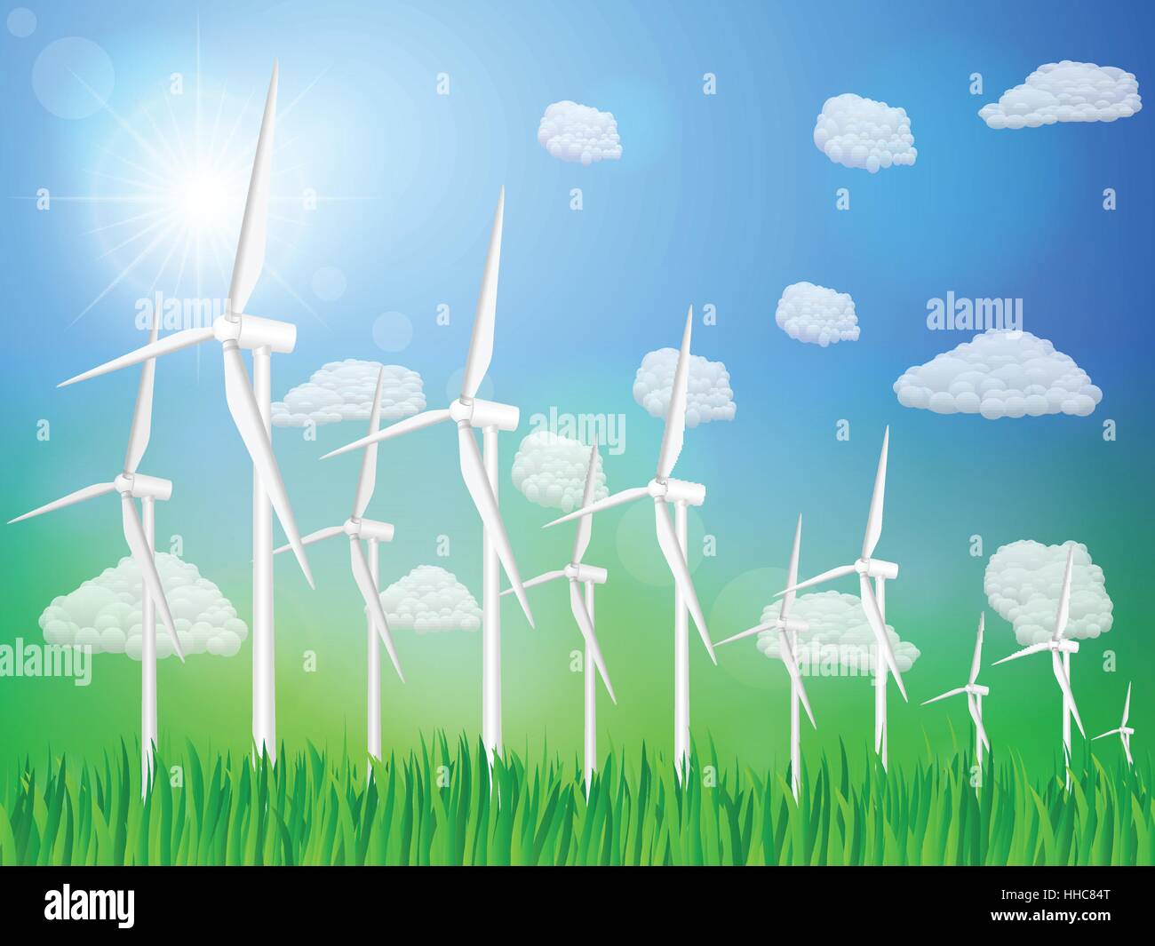 Wind generators Stock Vector Images - Alamy