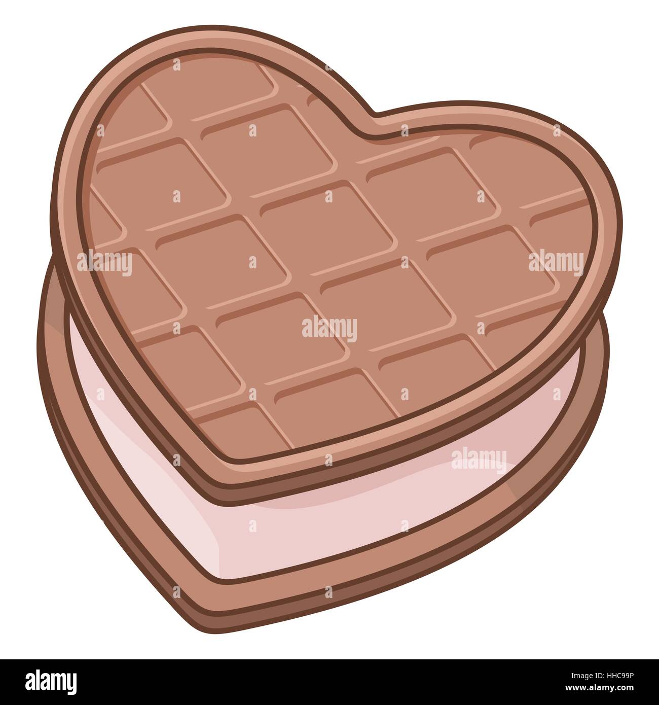 food, aliment, illustration, cream, biscuit, icon, vector, love, in ...