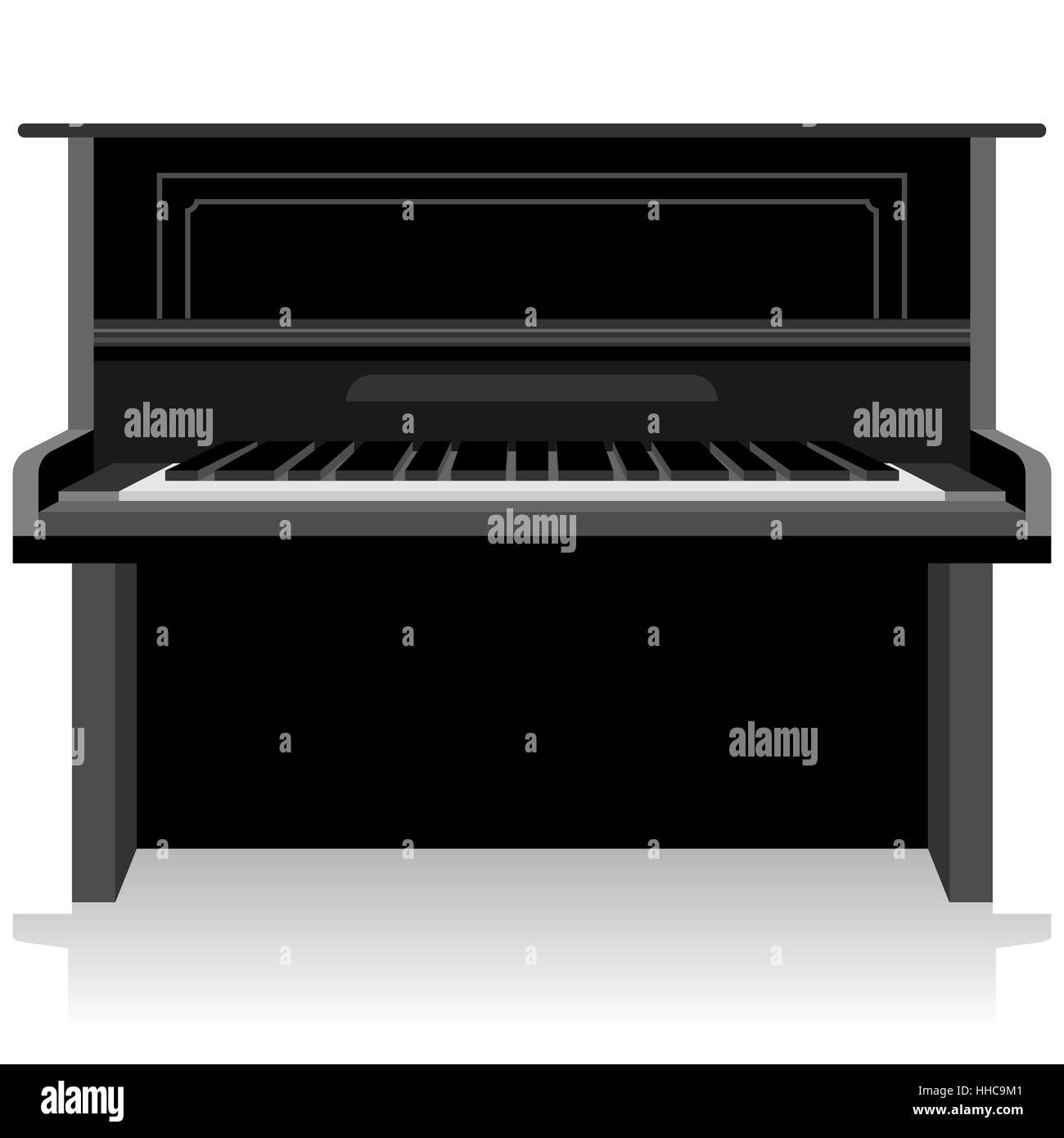 Musical instrument piano. The illustration on a white background Stock ...