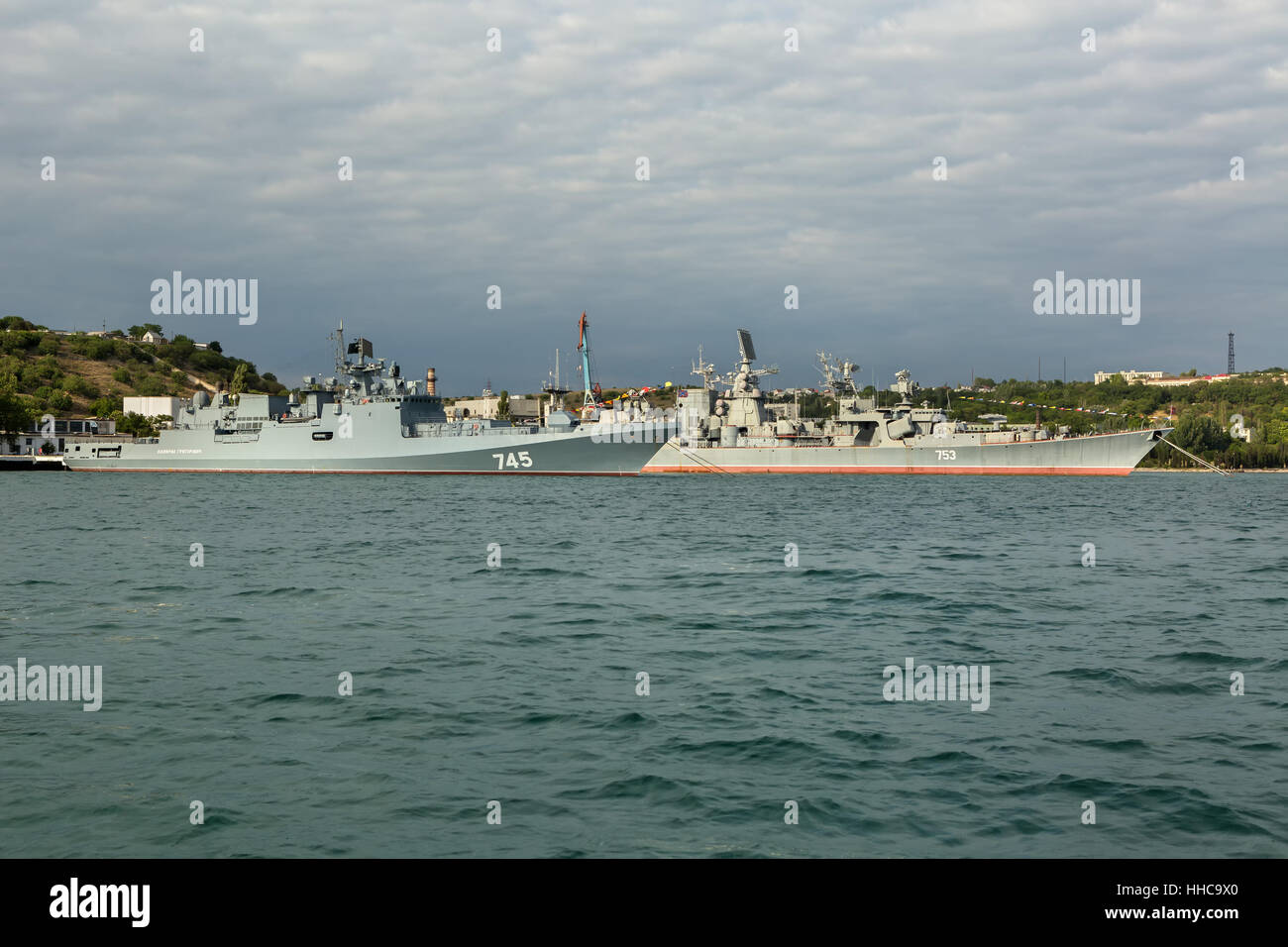 Newest patrol ship Admiral Grigorovich 745 and Kara-class missile ...