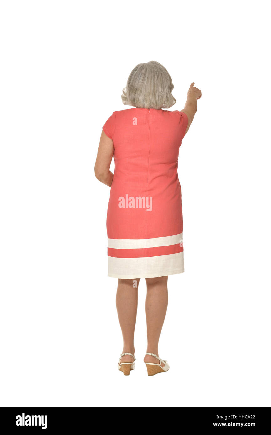 Woman back dressed in Cut Out Stock Images & Pictures - Alamy