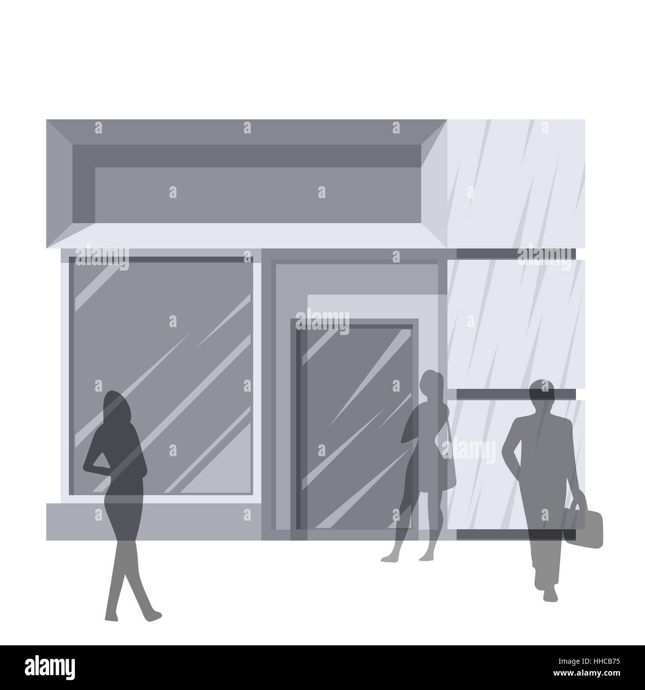 Shopping mall exterior view Cut Out Stock Images & Pictures - Alamy