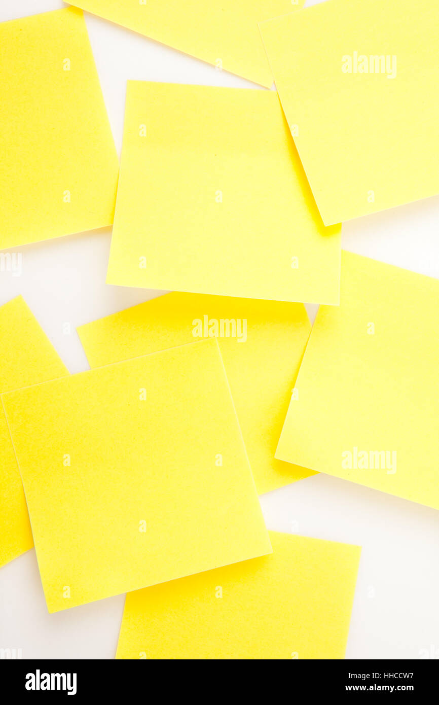Sticky notes against a white background Stock Photo - Alamy