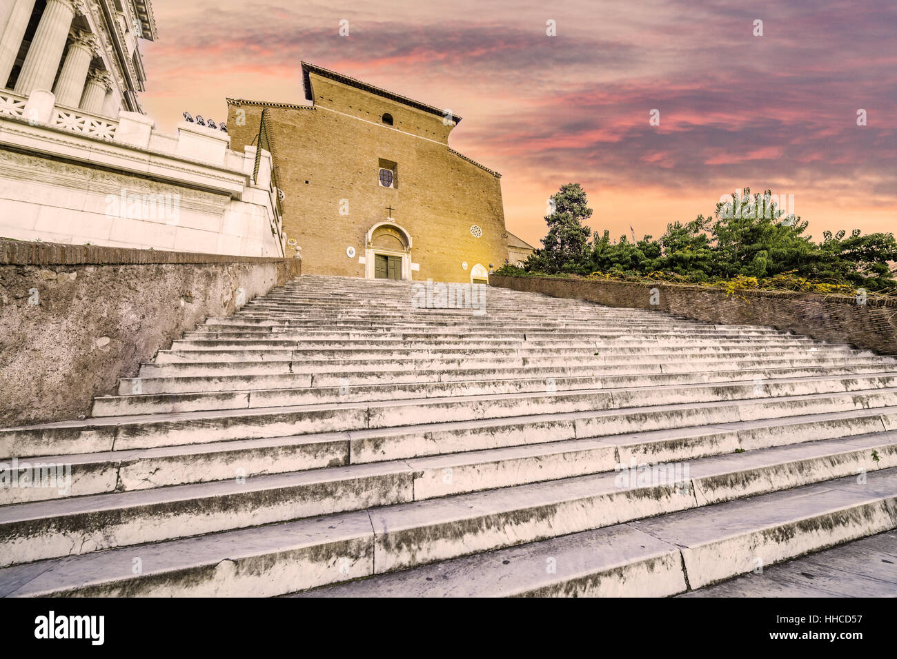 stairs of ancient catholic church in Rome, Italy Stock Photo - Alamy