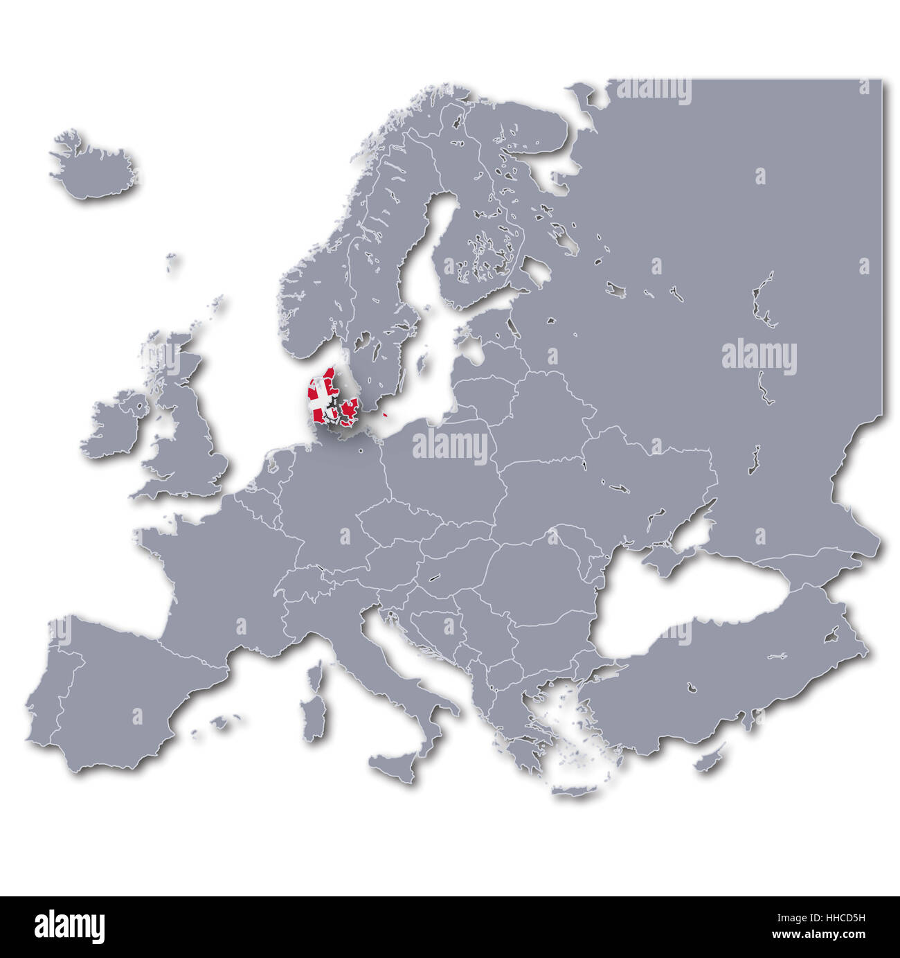 europe map denmark Stock Photo - Alamy