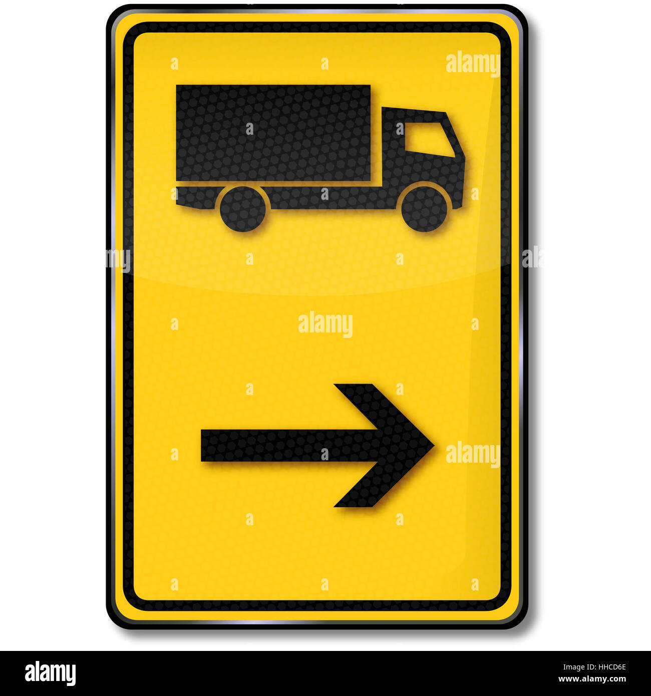 road sign truck forwarding Stock Photo - Alamy