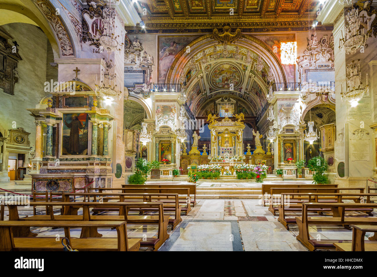 catholic church interior in Rome, Italy Stock Photo - Alamy