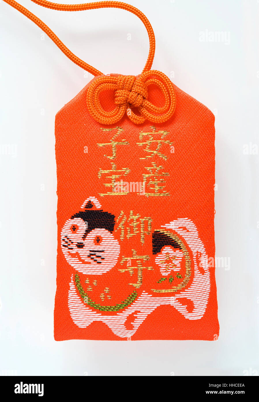 isolated, japanese, japan, charm, amulet, white, lucky, luck, red ...