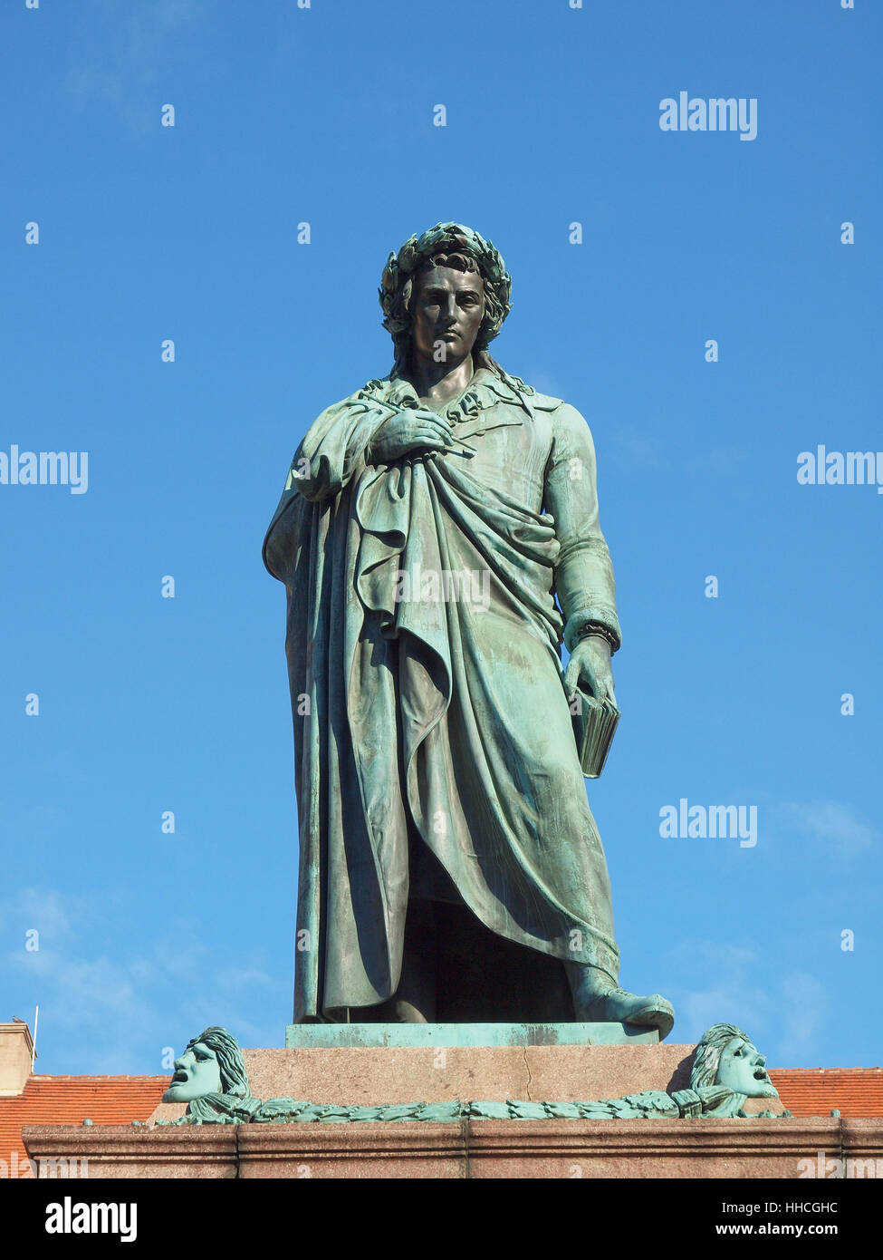 monument, statue, germany, german federal republic, stuttgart, poet ...