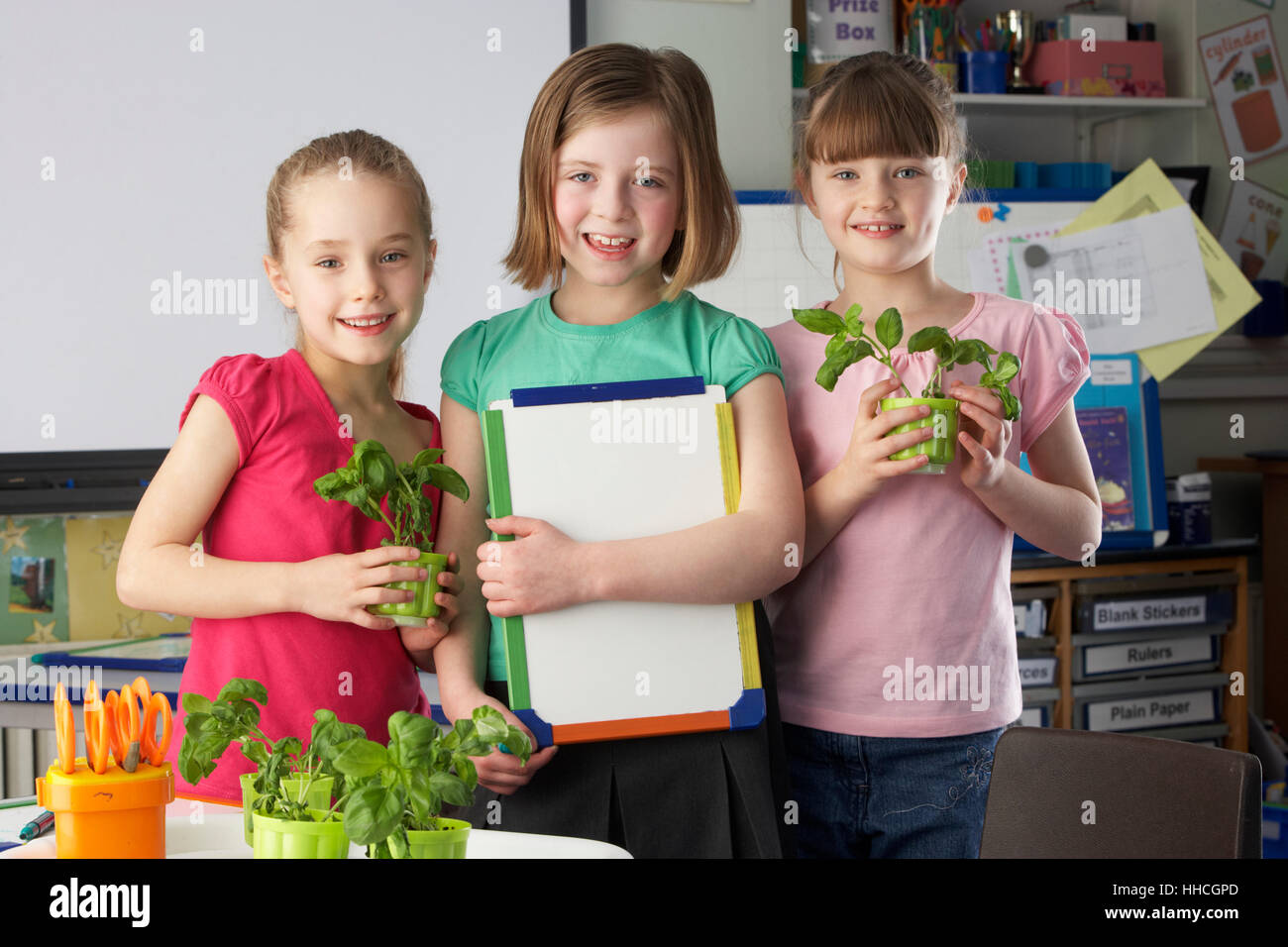 Children Growing Plants Classroom Stock Photos & Children Growing ...