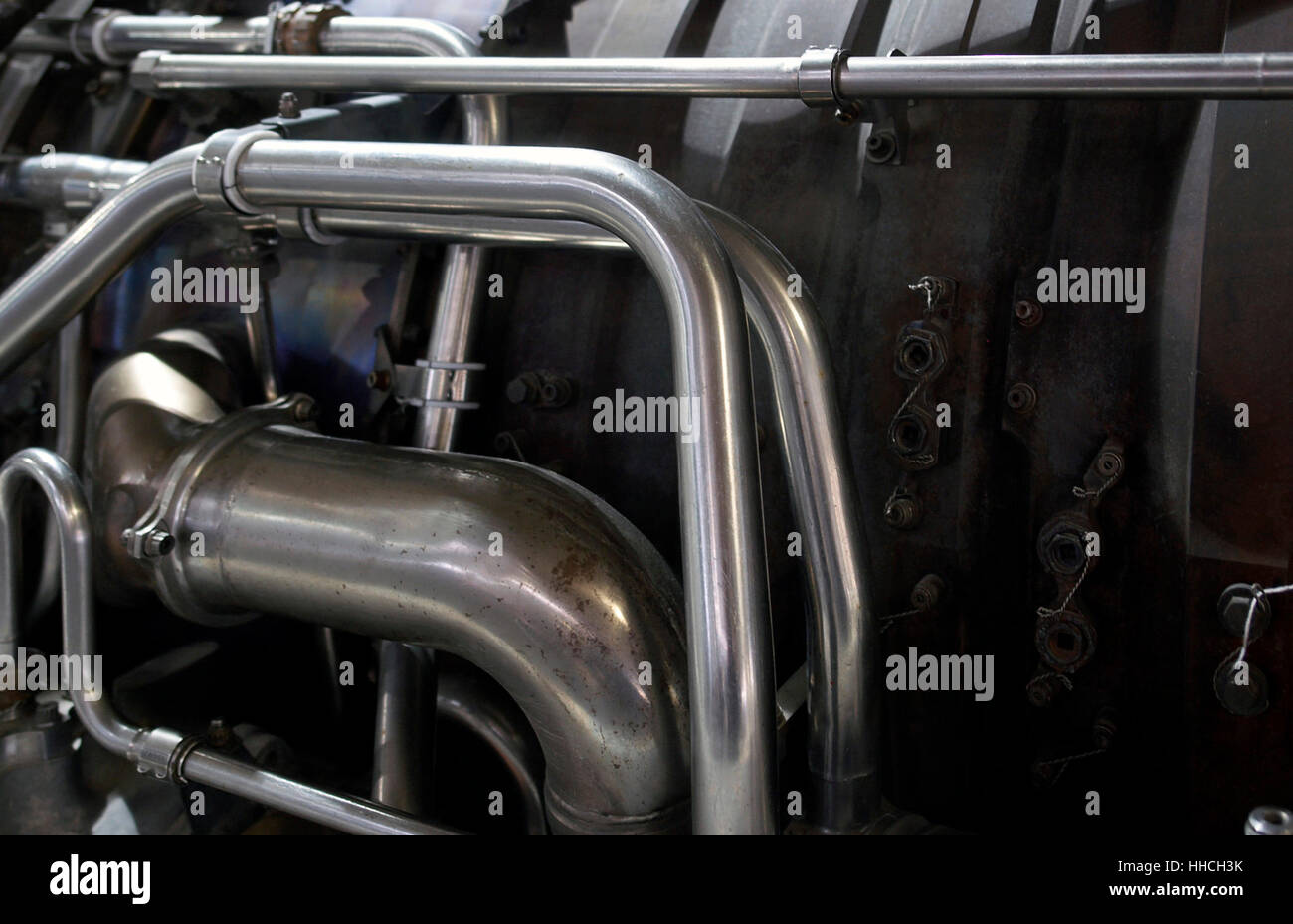 technology back with the detail of a steam engine, showing tubesand ...