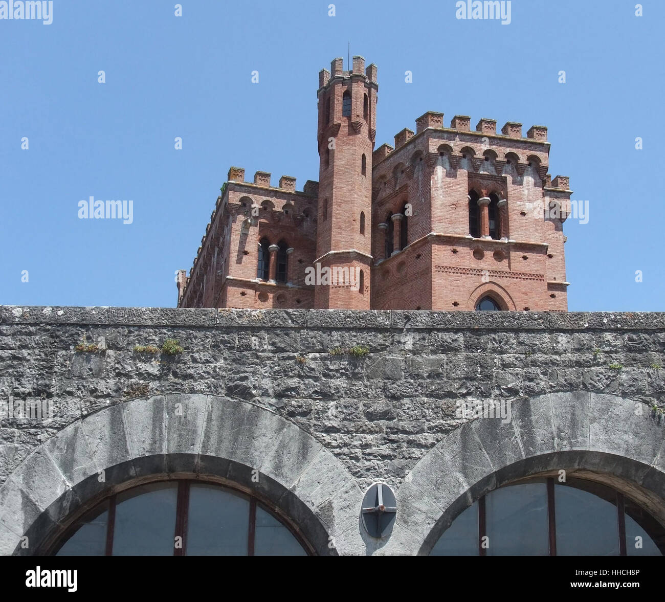 architectural detail at Castle of Brolio near Gaiole in Chianti ...