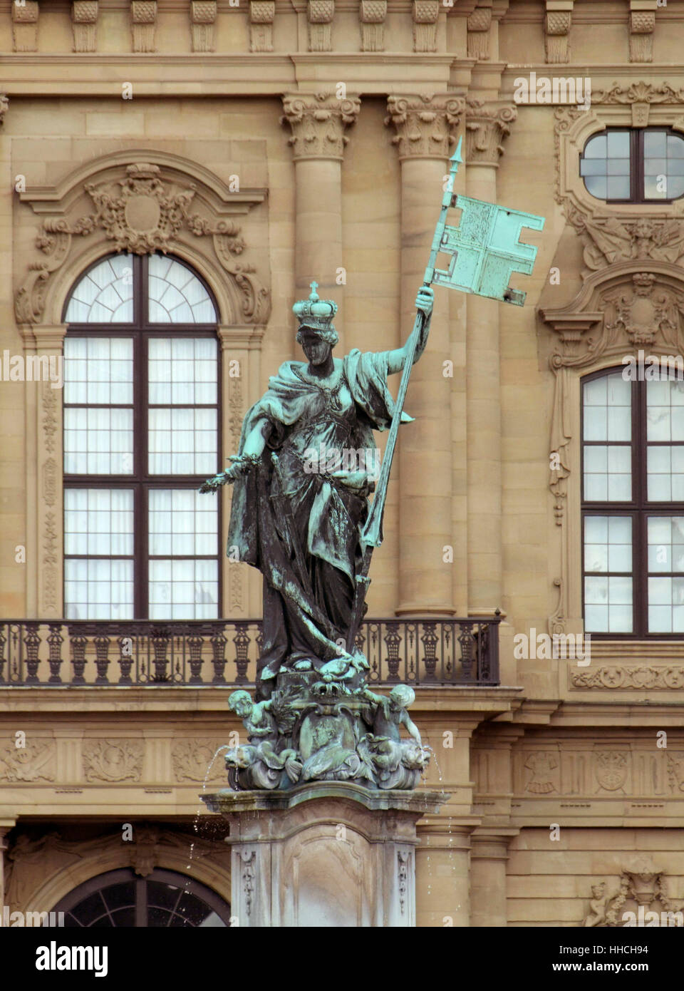 statue in front of a noble facade in Germany Stock Photo - Alamy