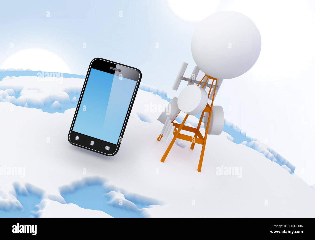 A cellular network or mobile network is a radio network distributed ...