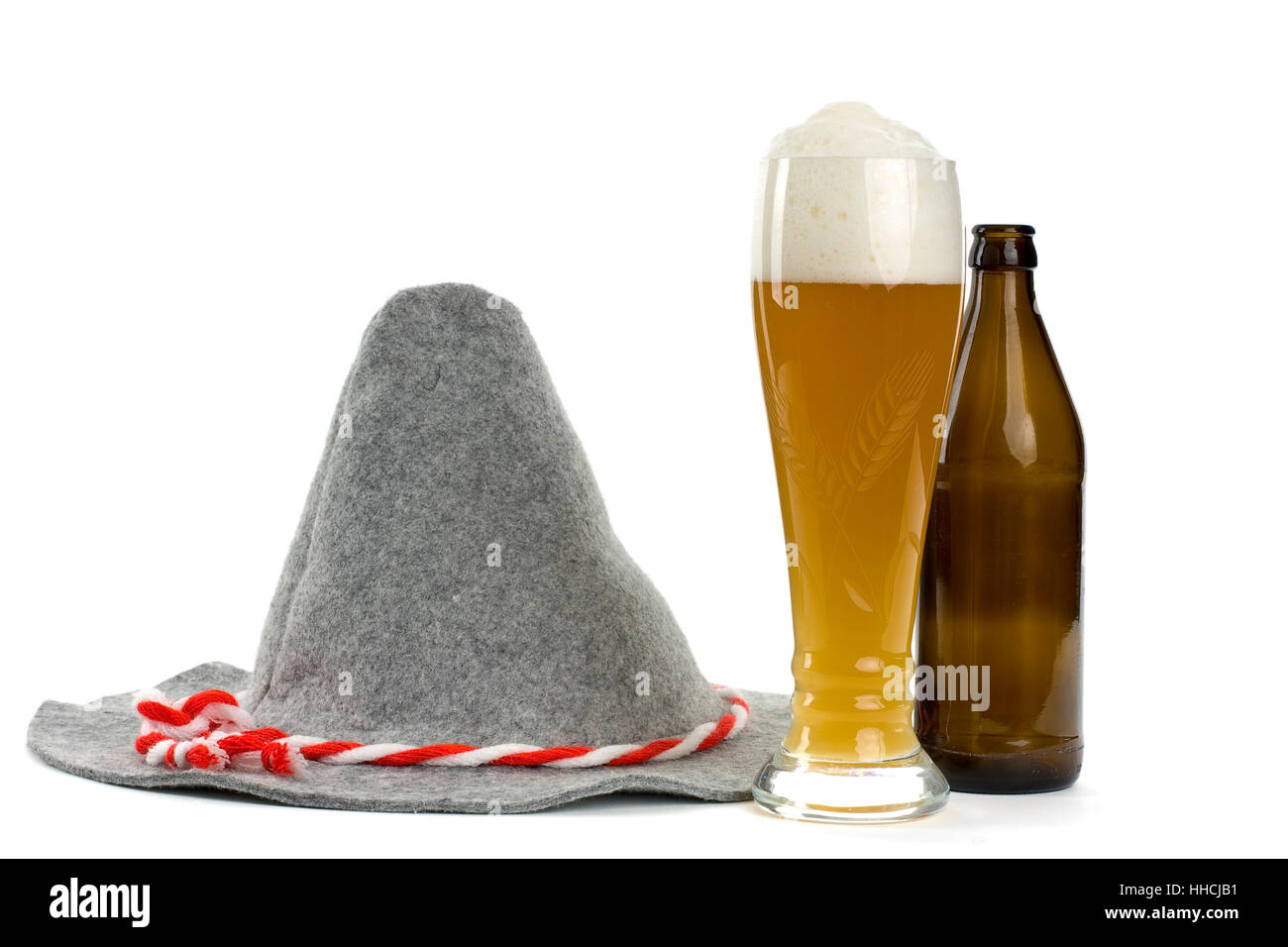 hat and wheat beer Stock Photo - Alamy