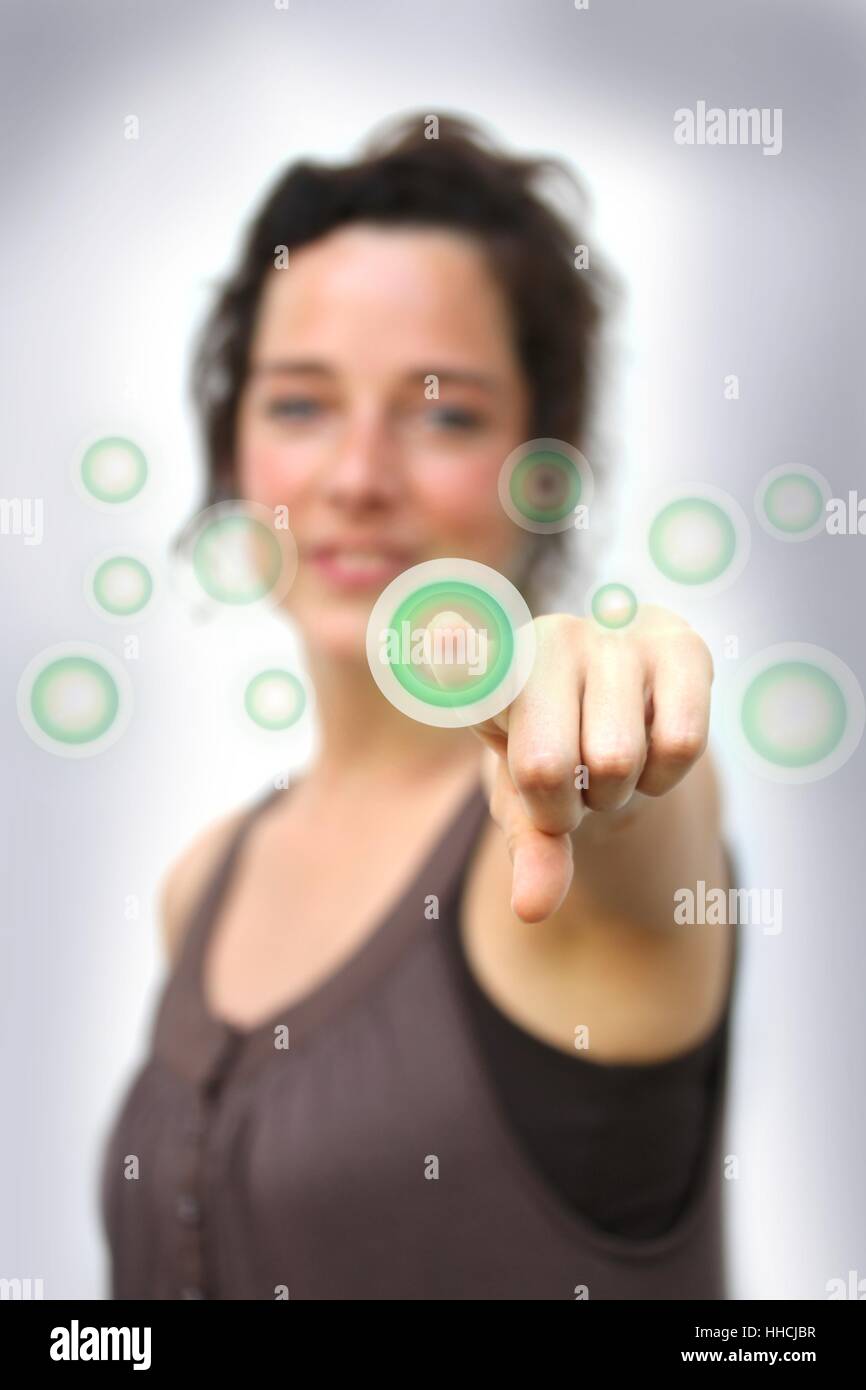 woman, hand, finger, future, blank, european, caucasian, electric ...