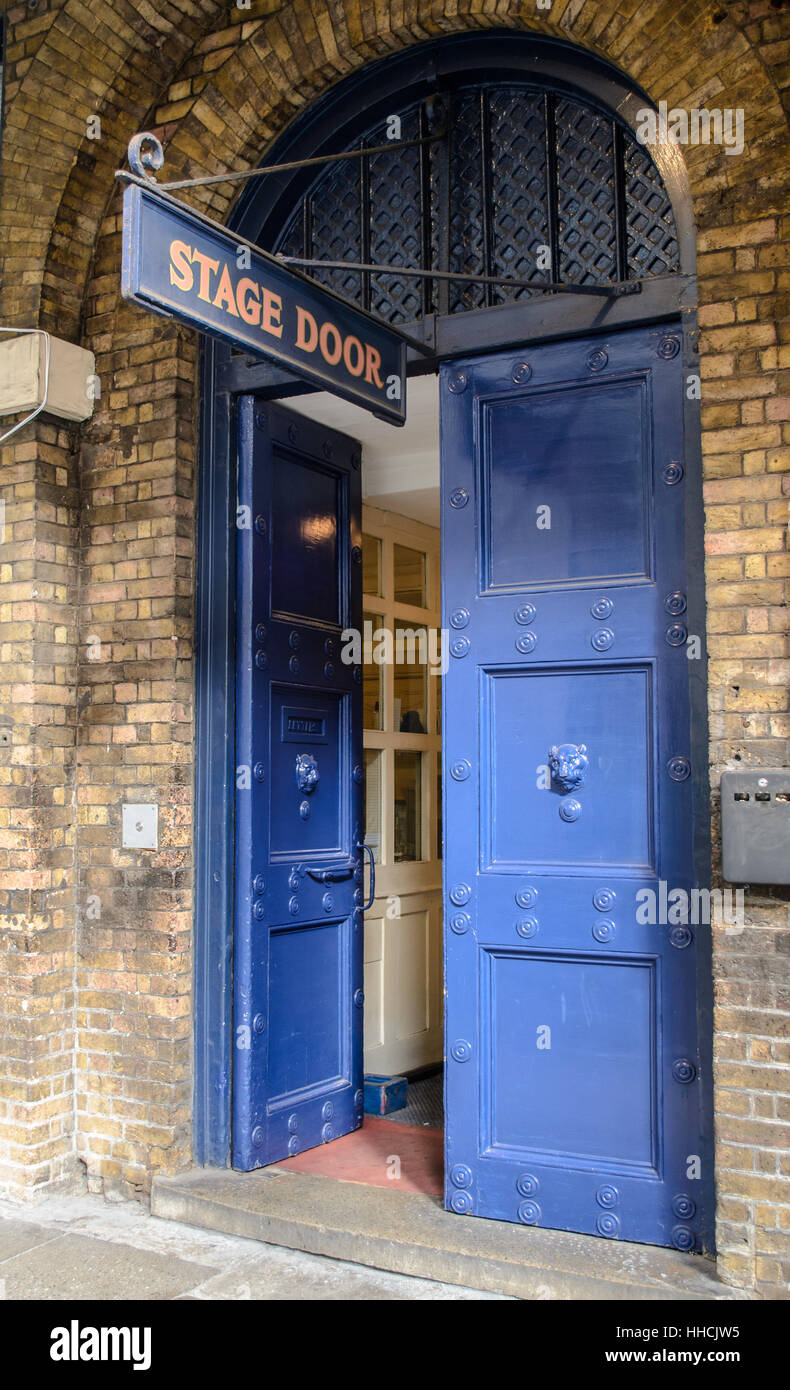 Stage door at one of the London theatres Stock Photo - Alamy