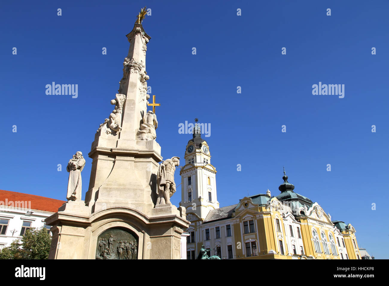 blue, house, building, tower, city, town, europe, sightseeing, fountain ...