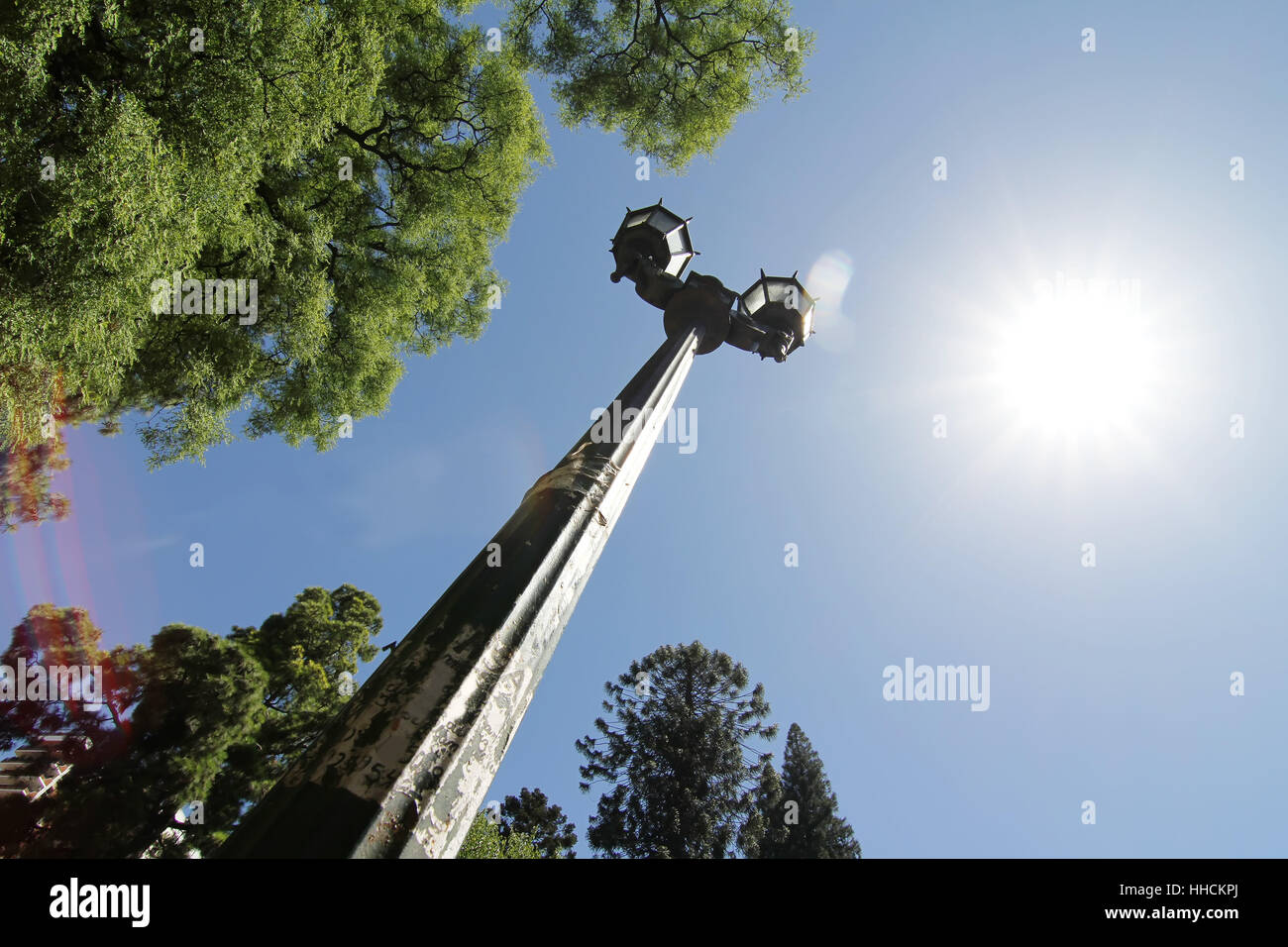 blue, antique, vintage, argentina, metal, shiner, light, lamp, luminary ...