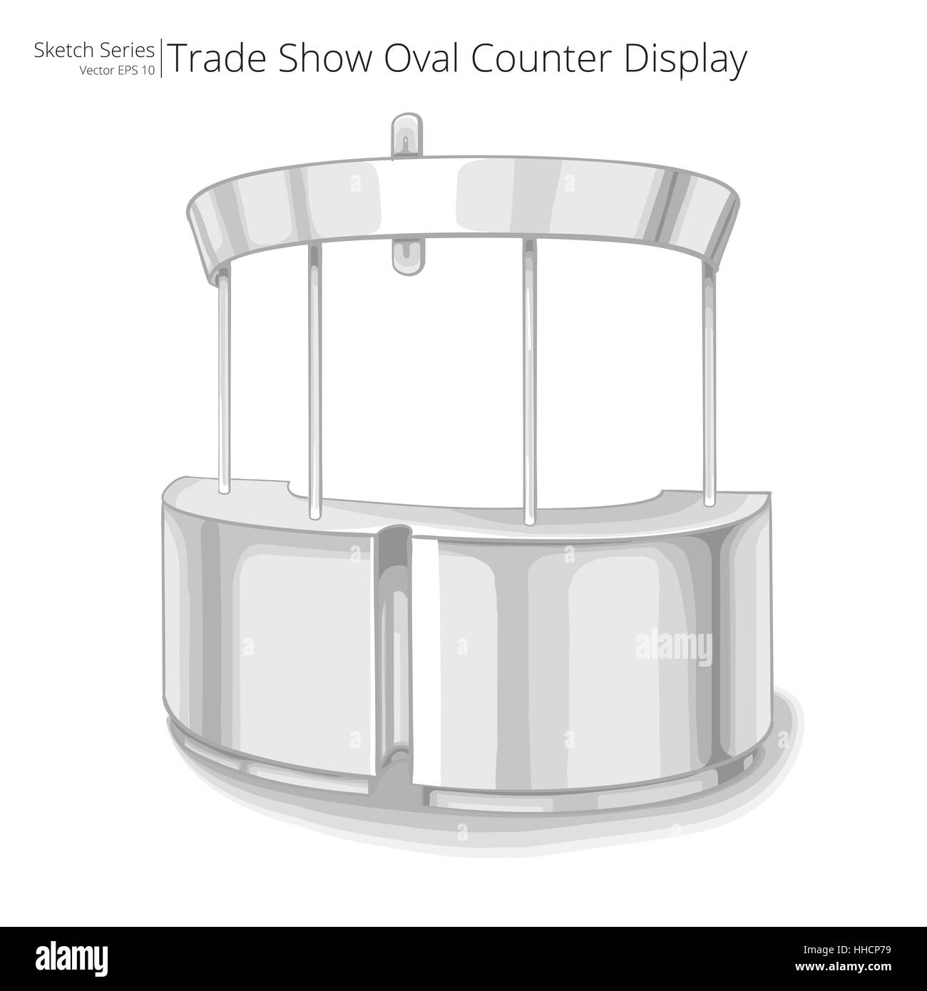 Illustration Sketch of Trade Exhibition Show Counter Stock Photo - Alamy