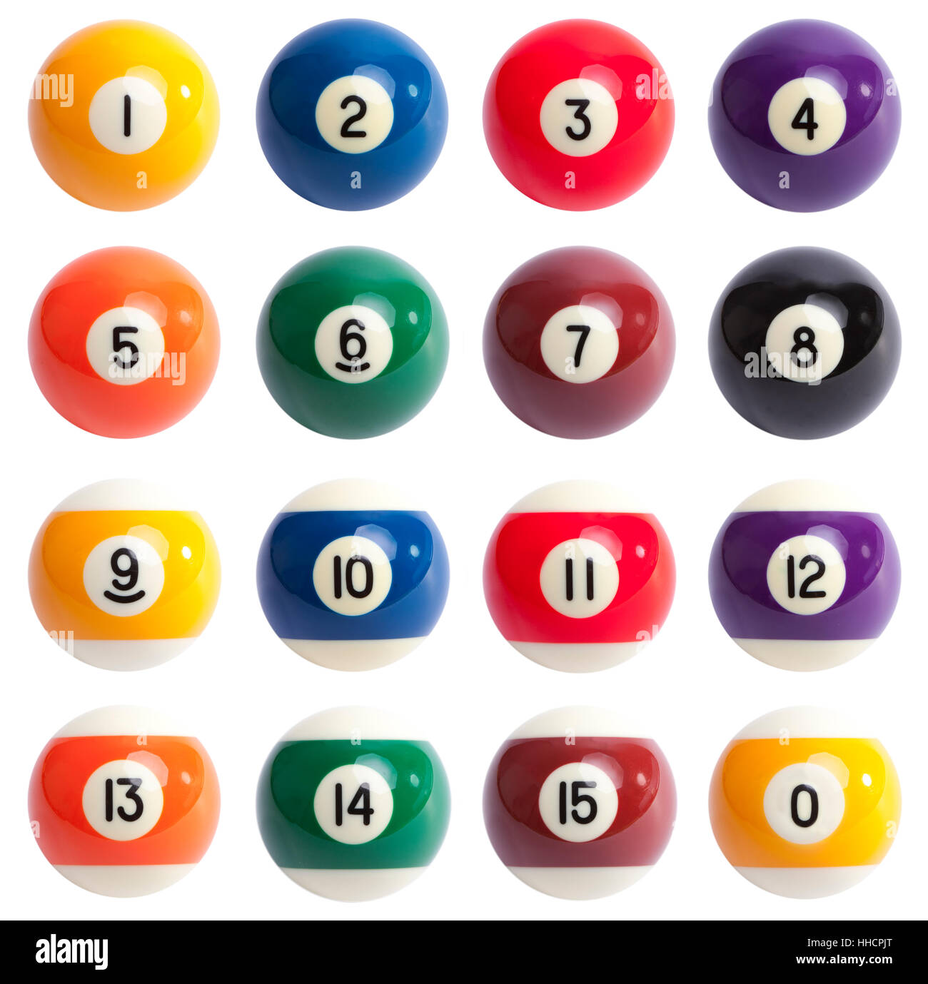 Pool balls spots and stripes Cut Out Stock Images & Pictures - Alamy
