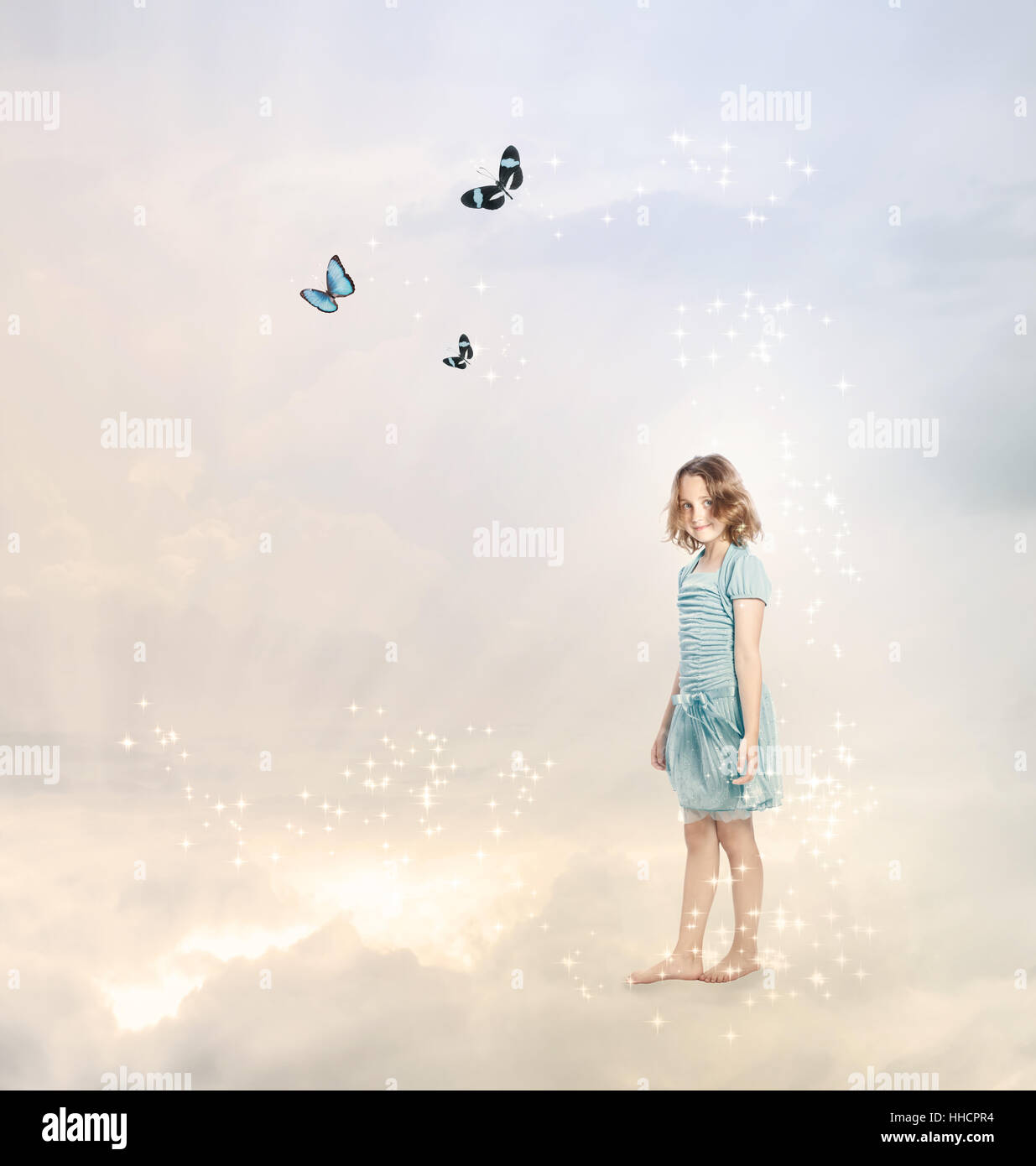 fantasy, child, girl, girls, fairy, blue, humans, human beings, people ...