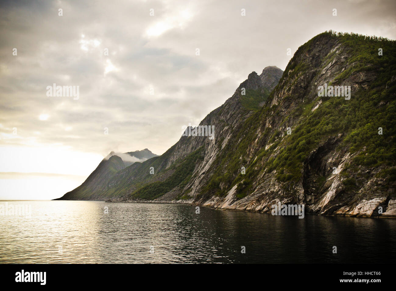 lighting effect, coast, fjord, ferry, lighting effect, coast, fjord ...