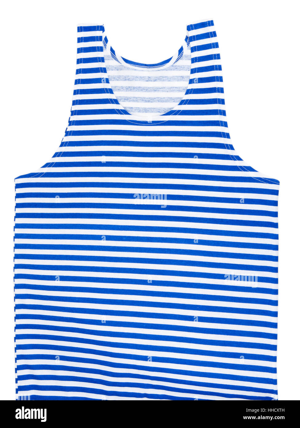 striped blue and white vest isolated on a white background Stock Photo ...