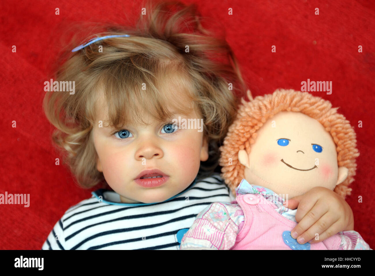 sweet girl with puppet Stock Photo - Alamy