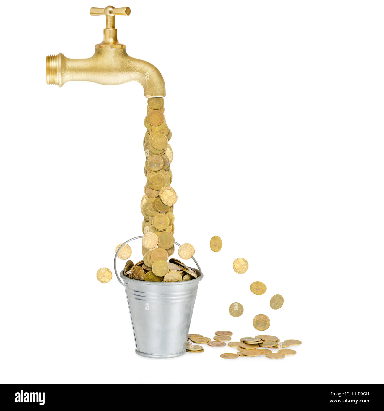 Brass bucket with spigot hi-res stock photography and images - Alamy