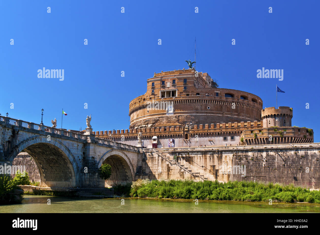 bridge, sights, Rome, roma, style of construction, architecture ...
