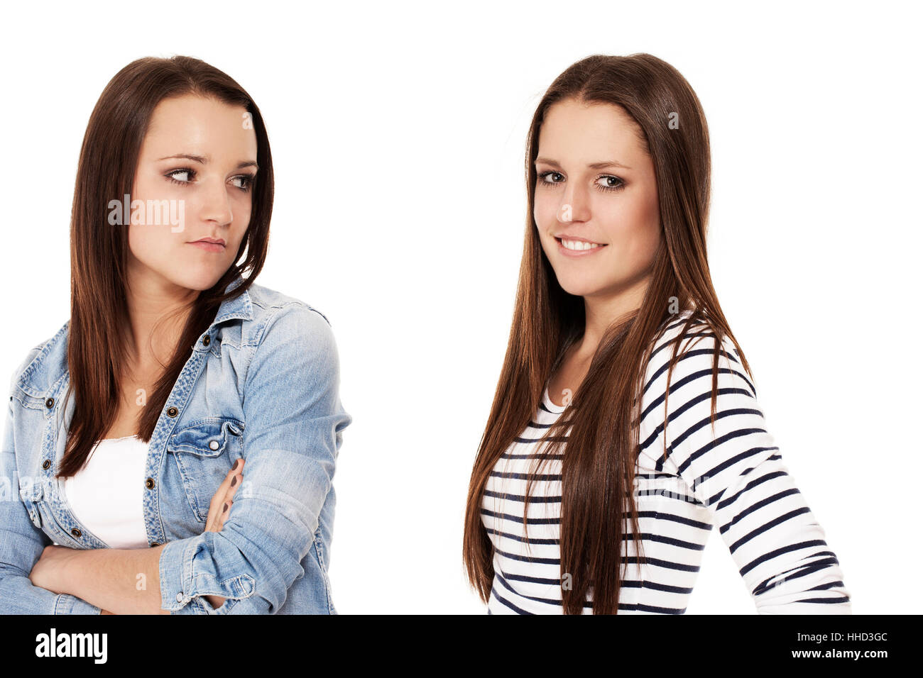 angry and happy girl Stock Photo - Alamy