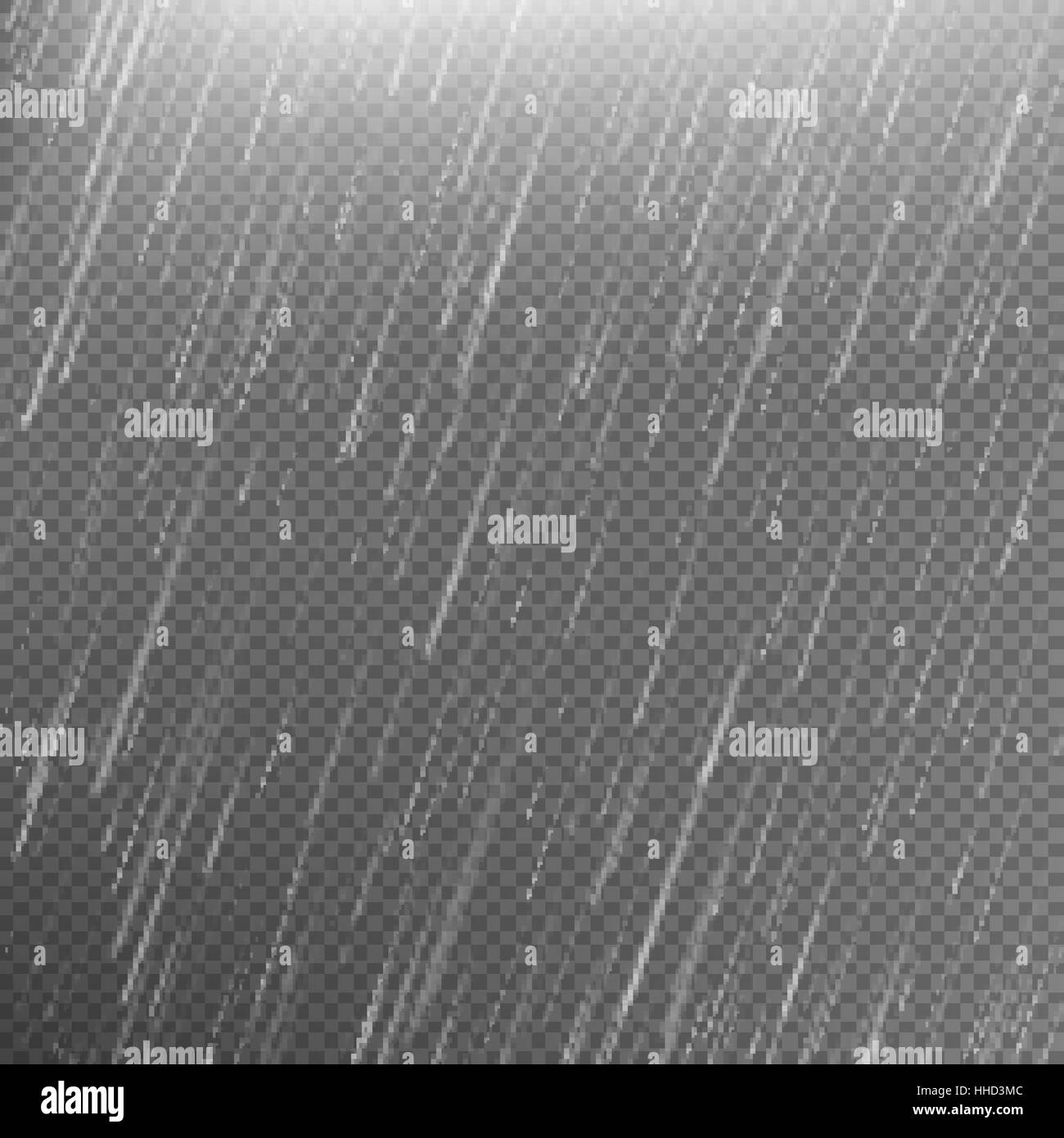 Rain transparent template background. EPS 10 Stock Vector Image & Art ...