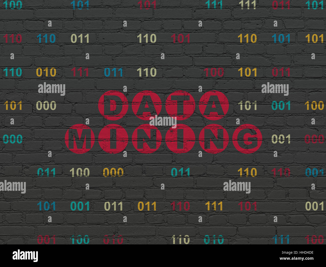 Information concept: Data Mining on wall background Stock Photo - Alamy