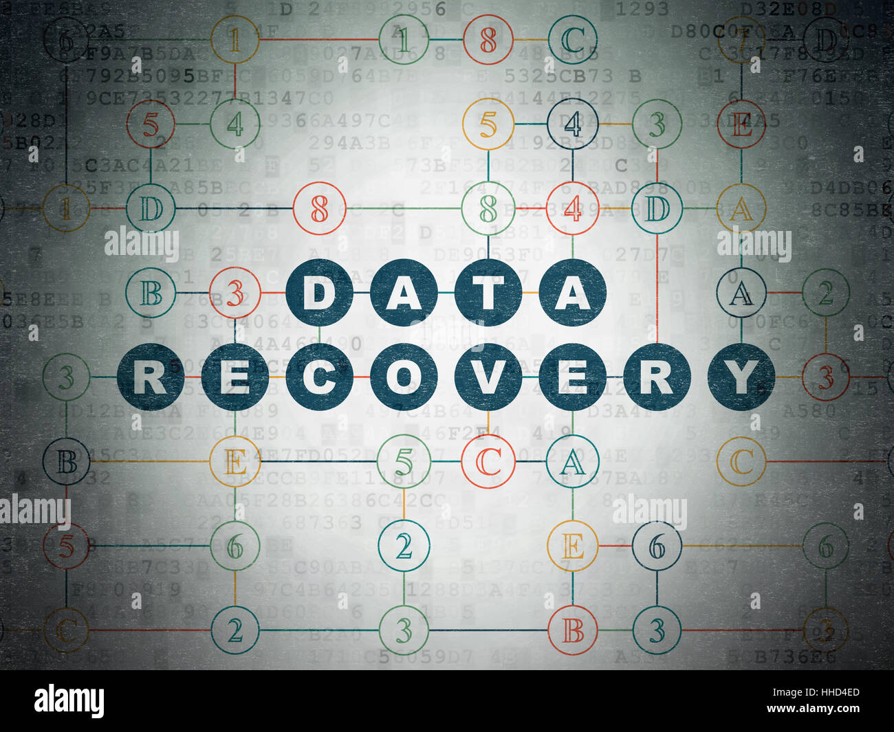 Data concept: Data Recovery on Digital Data Paper background Stock ...