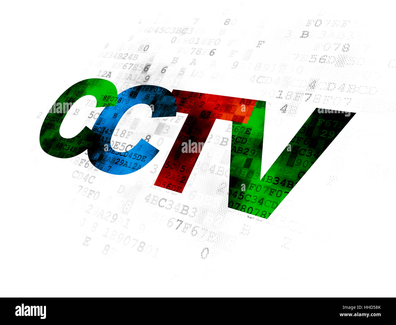 Security concept: CCTV on Digital background Stock Photo - Alamy