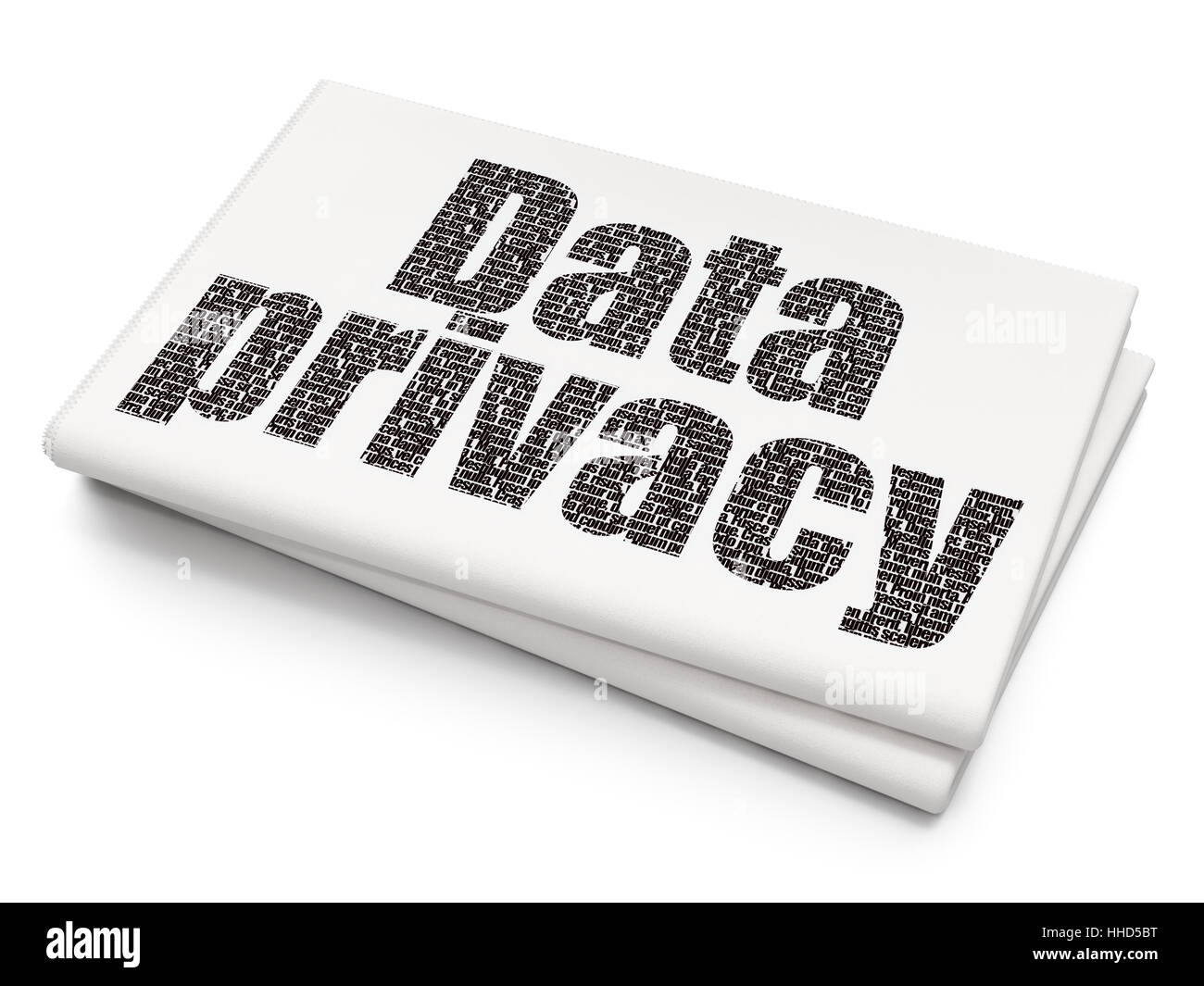 Privacy concept: Data Privacy on Blank Newspaper background Stock Photo ...