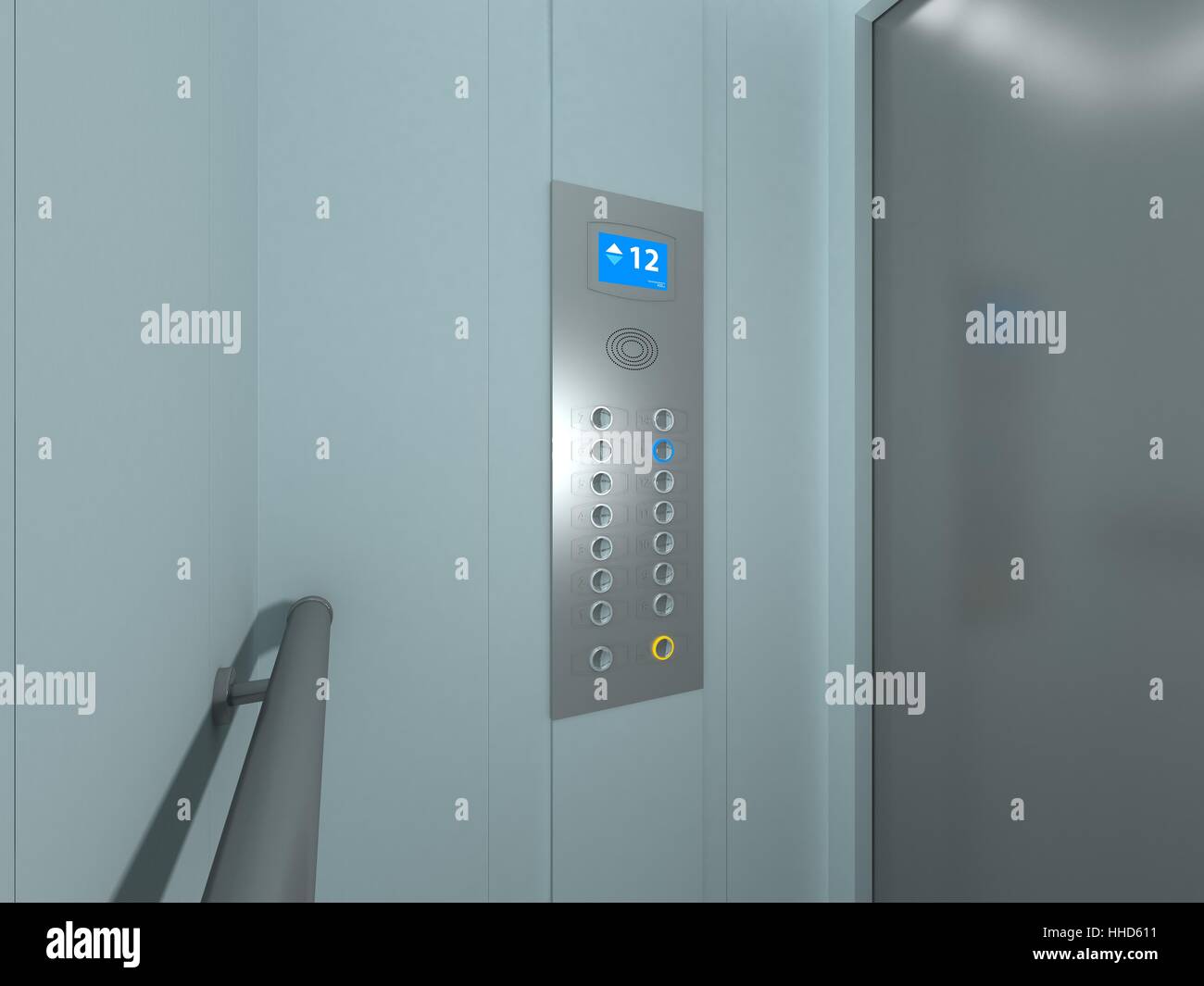 wait, waiting, hall, elevator, lift, corridor, board, colour, modern ...