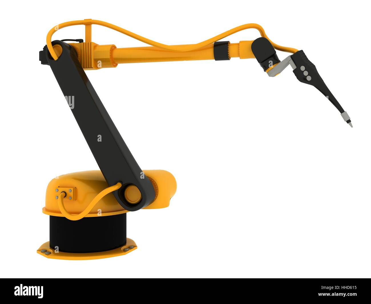 Industrial Robotic Arm Isolated On White background Stock Photo - Alamy