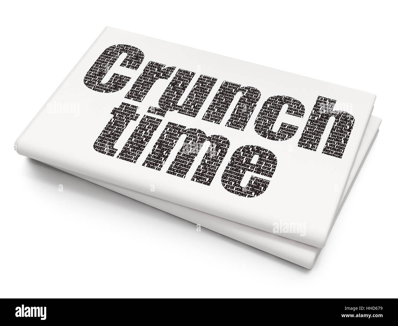 Finance concept: Crunch Time on Blank Newspaper background Stock Photo ...
